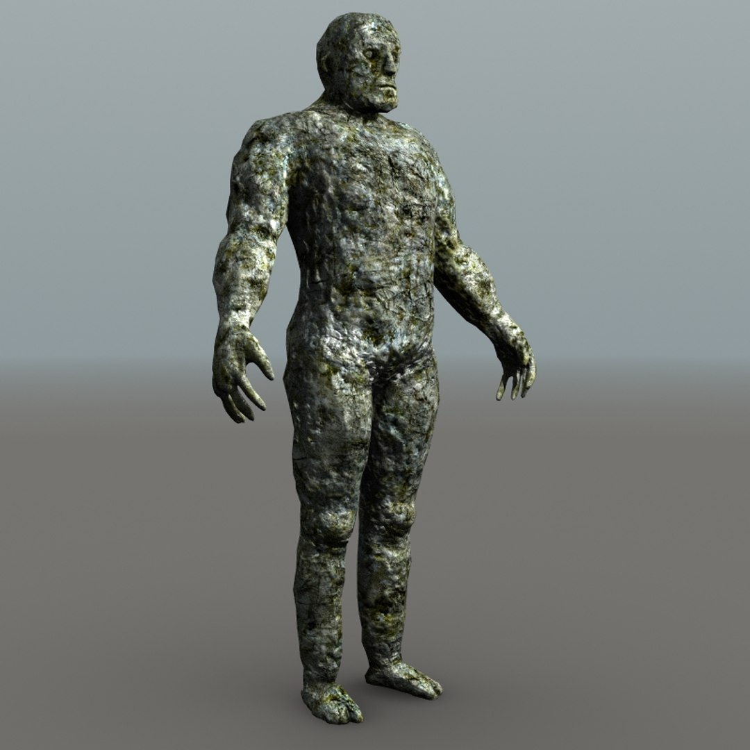 Normal Mapped Golem 3d Obj