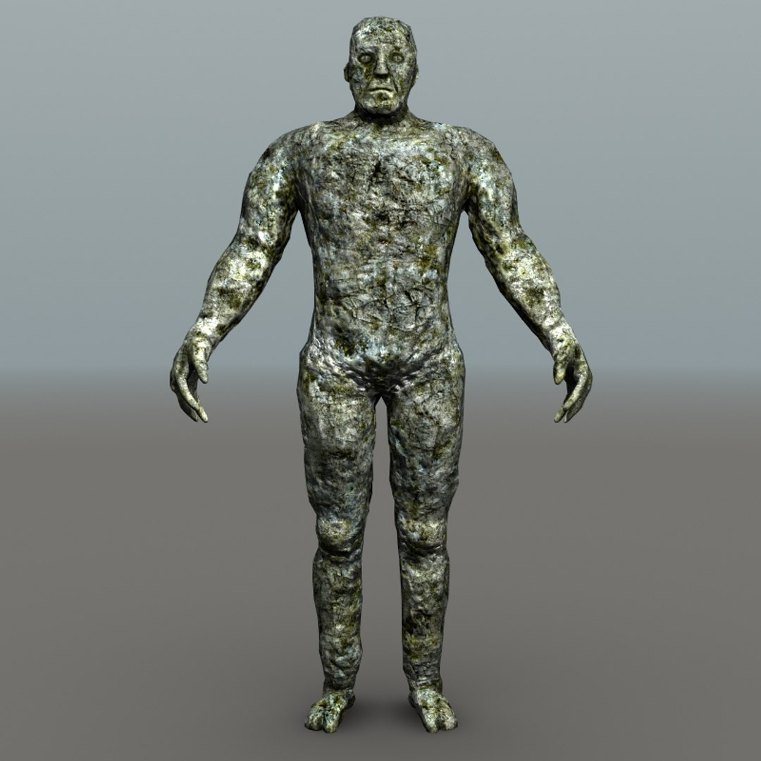 Normal Mapped Golem 3d Obj