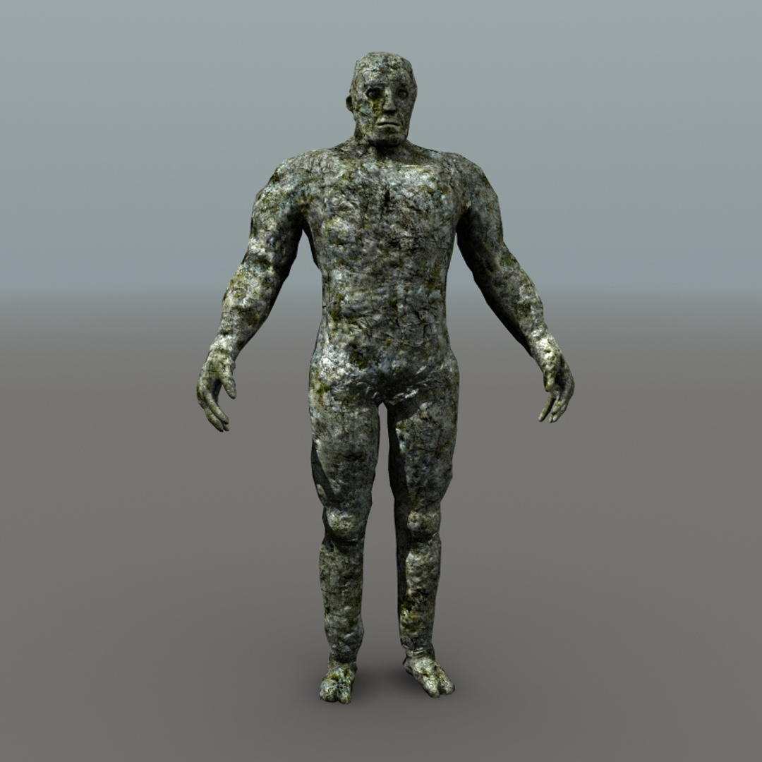 Normal Mapped Golem 3d Obj