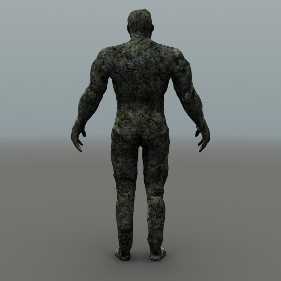 Normal Mapped Golem 3d Obj