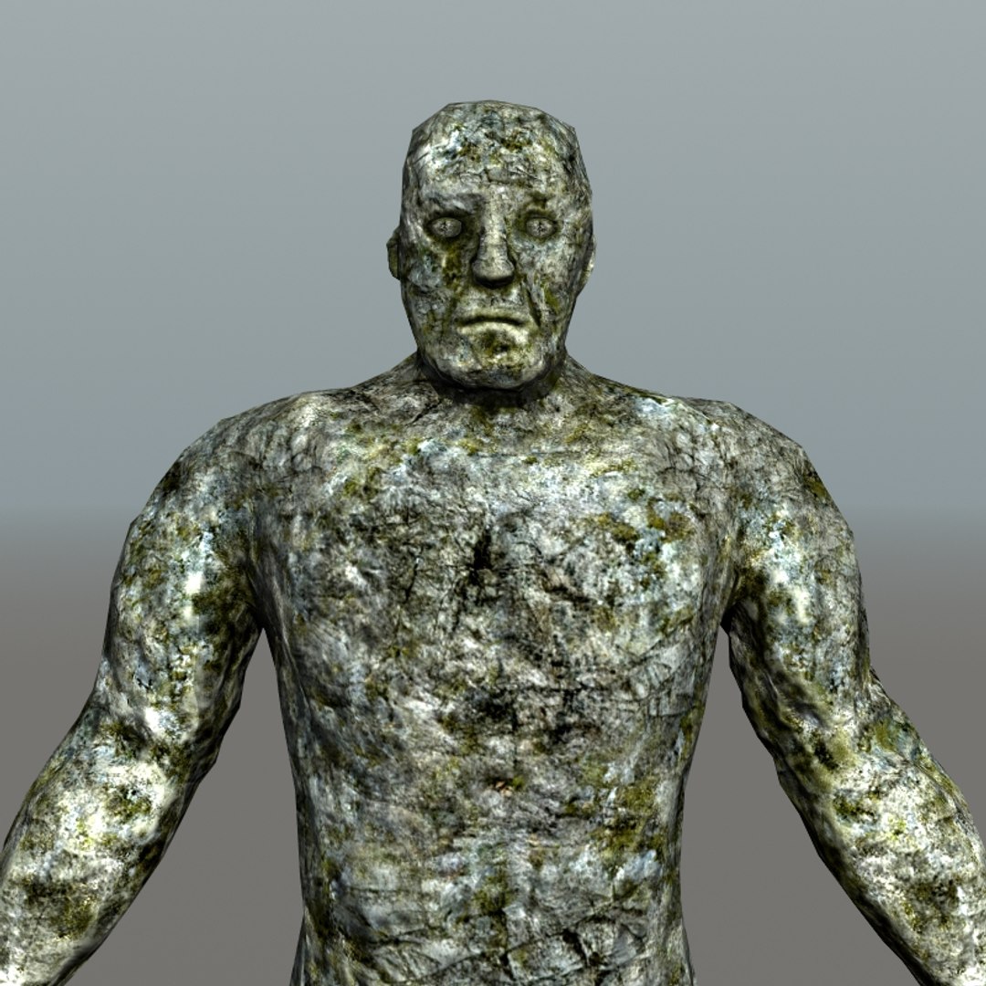 Normal Mapped Golem 3d Obj