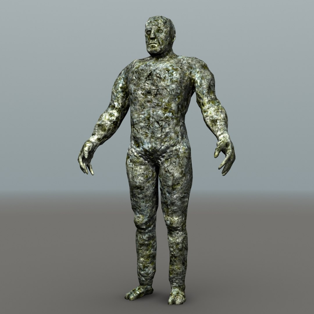 Normal Mapped Golem 3d Obj