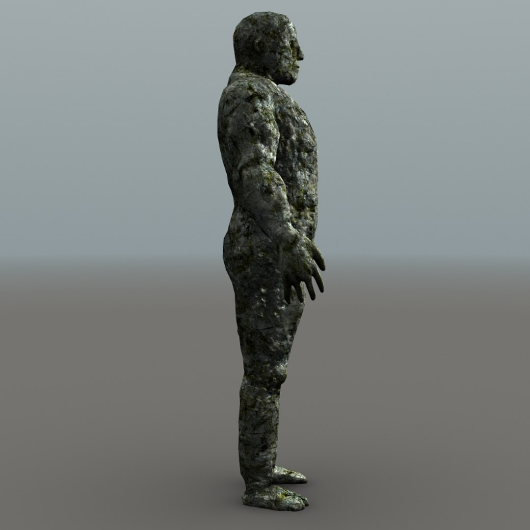 Normal Mapped Golem 3d Obj