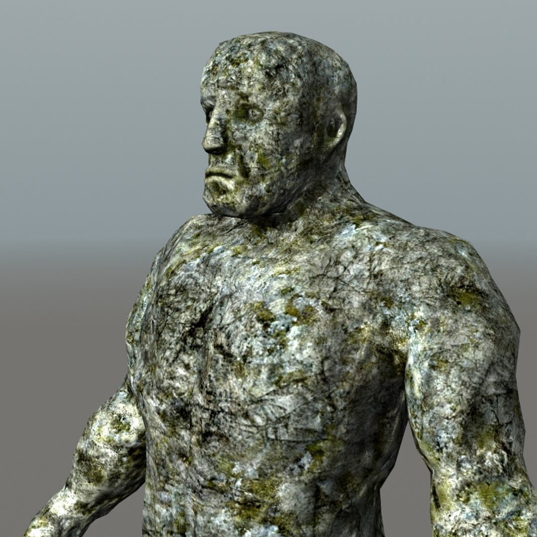 Normal Mapped Golem 3d Obj