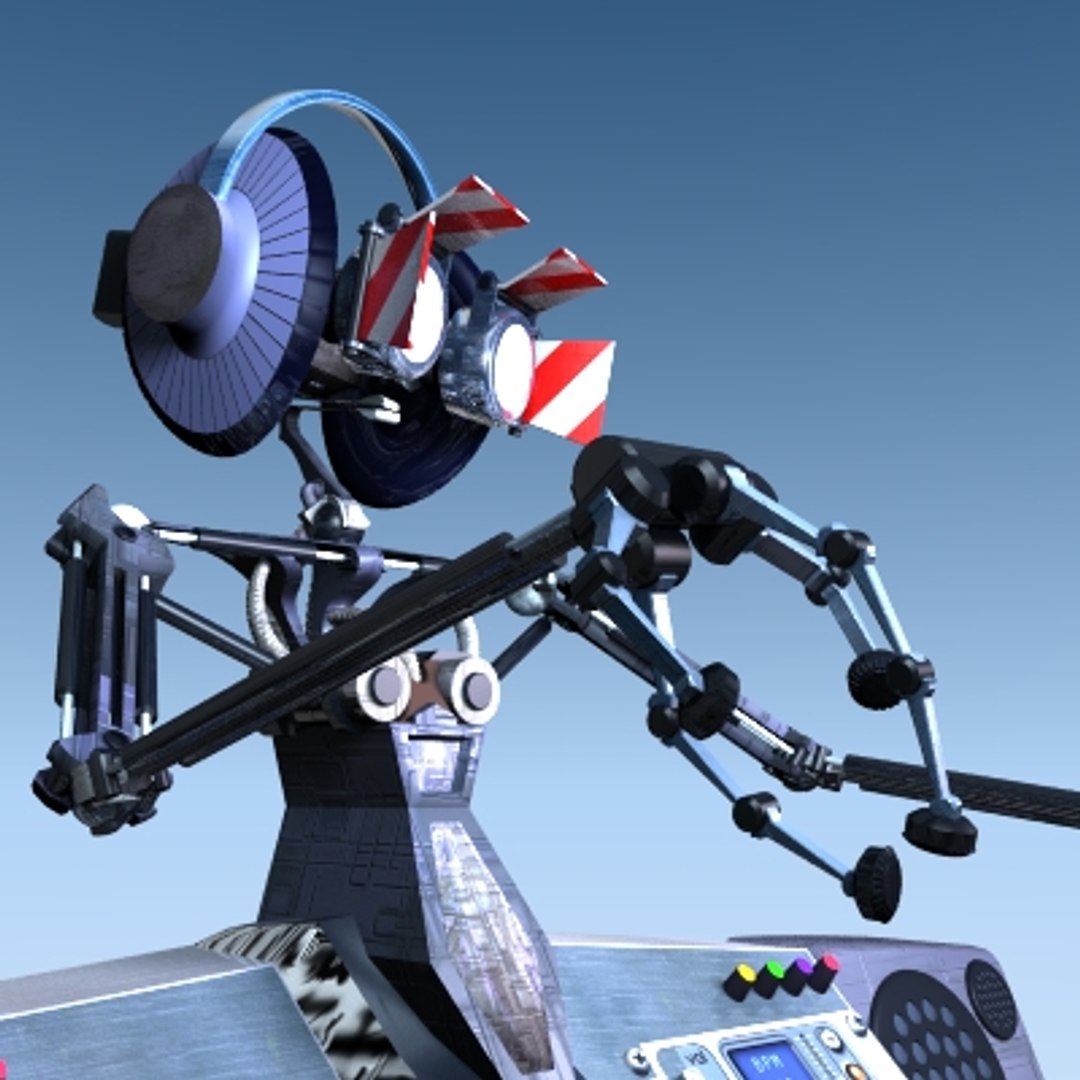 robot dj 3d max