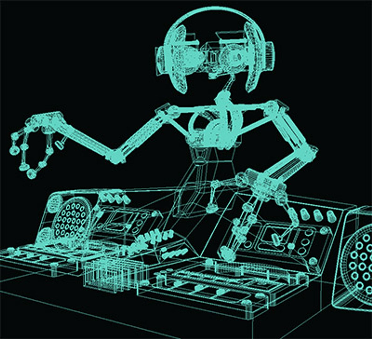 robot dj 3d max