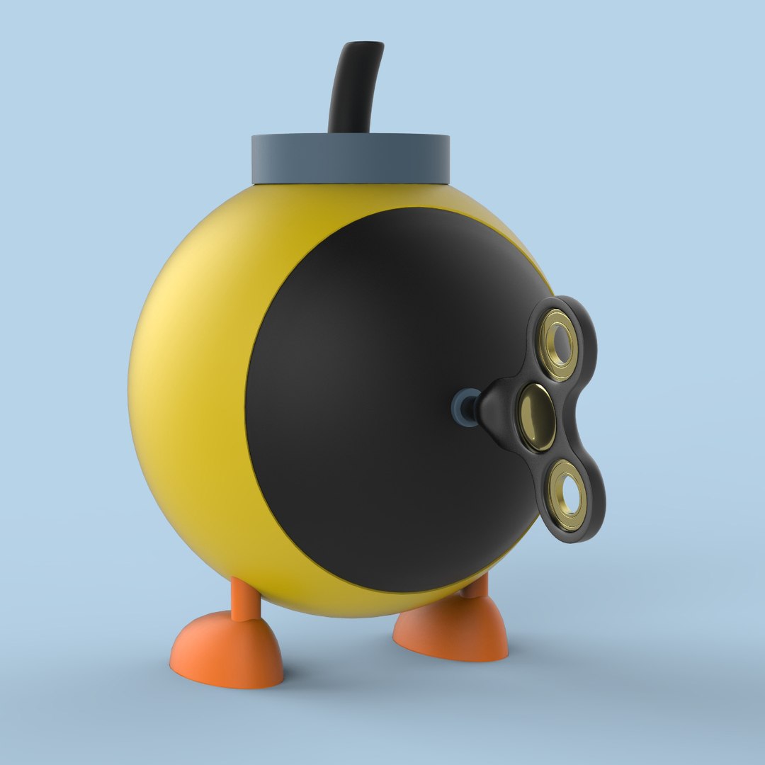 3D Cartoon Bomb - TurboSquid 1713506