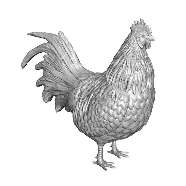 3d model chicken print cnc
