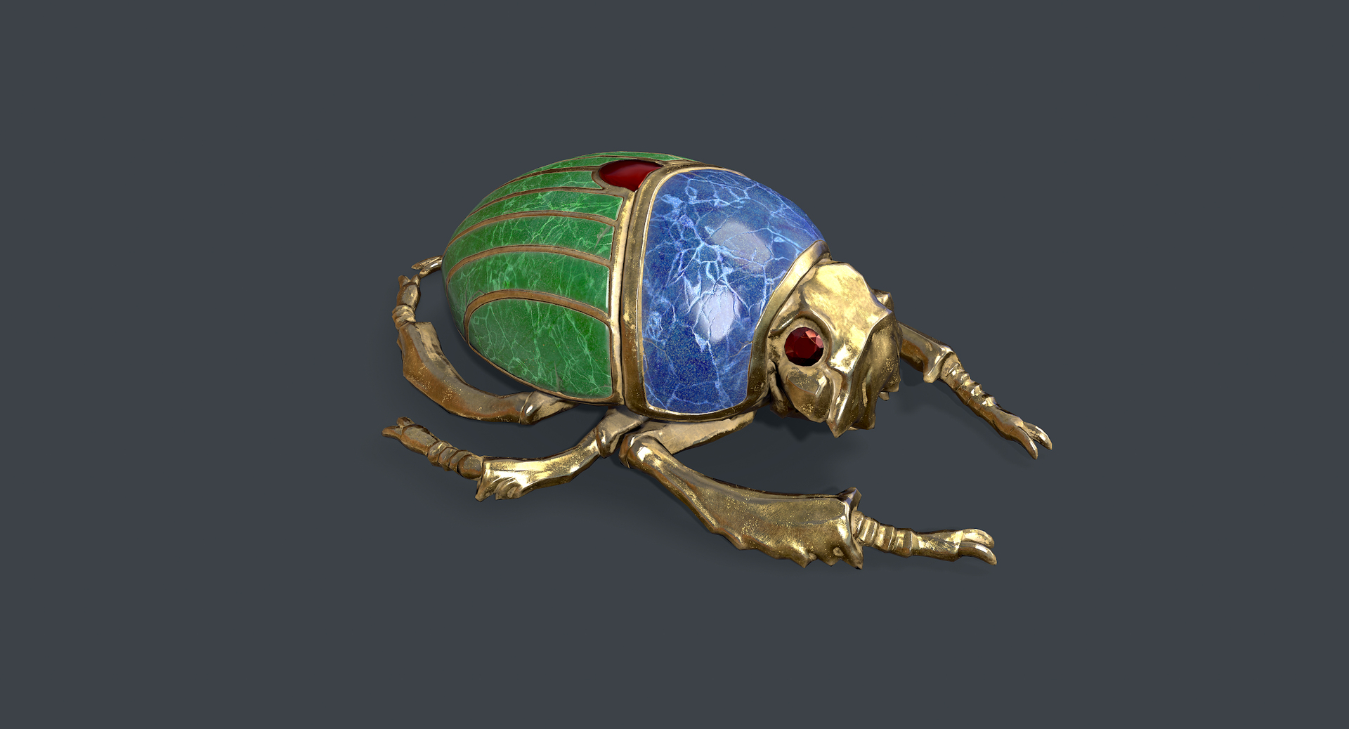 Ready Golden Scarab Jewellery 3D - TurboSquid 1456911