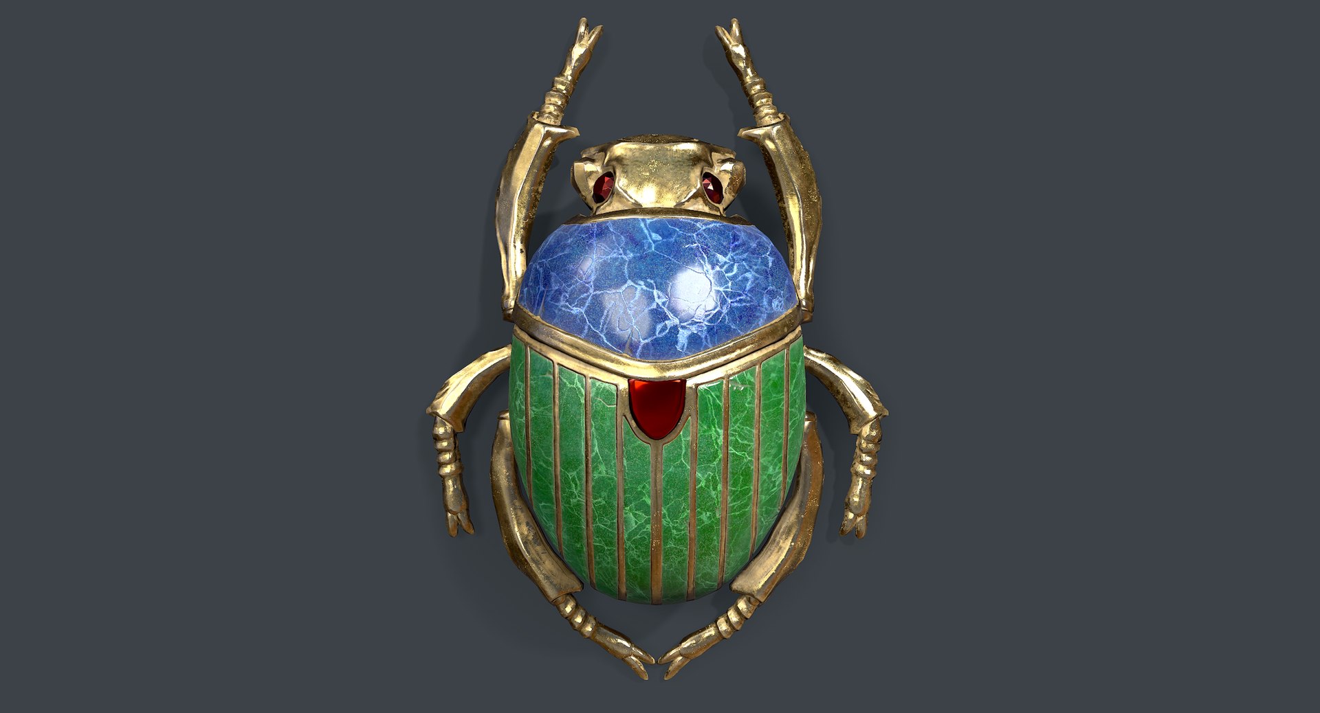 Ready Golden Scarab Jewellery 3D - TurboSquid 1456911