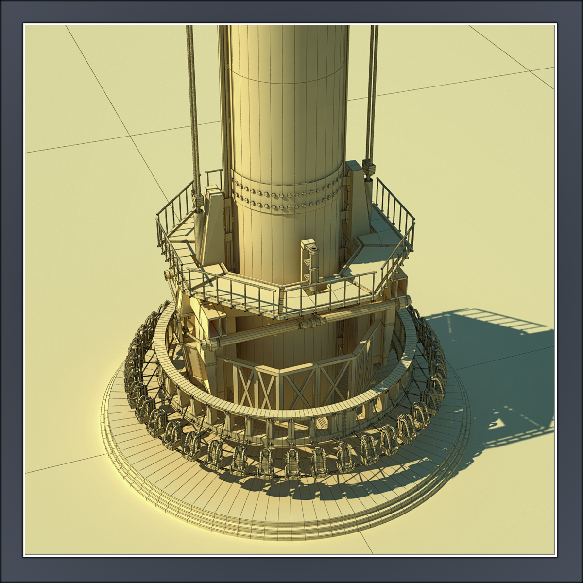 drop tower 3d dxf