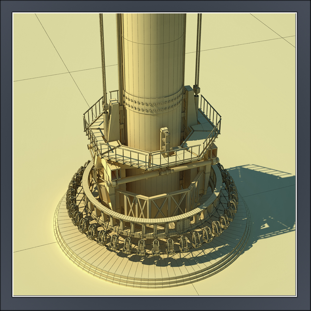 drop tower 3d dxf