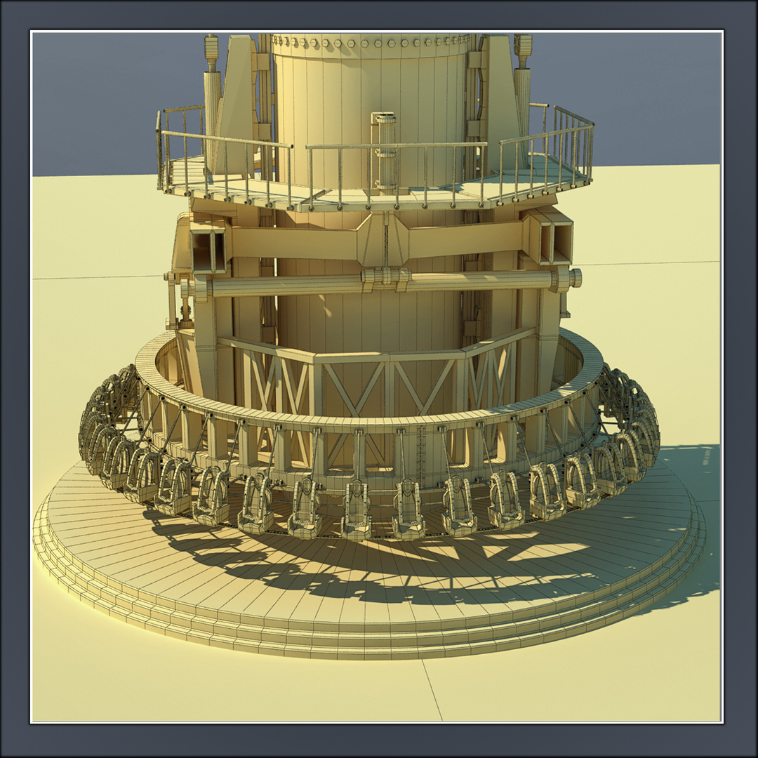 drop tower 3d dxf