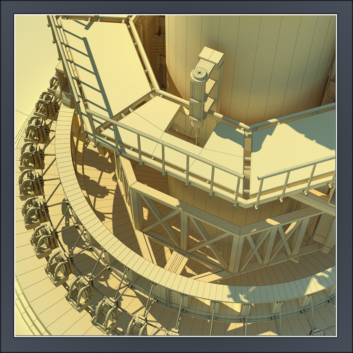 drop tower 3d dxf