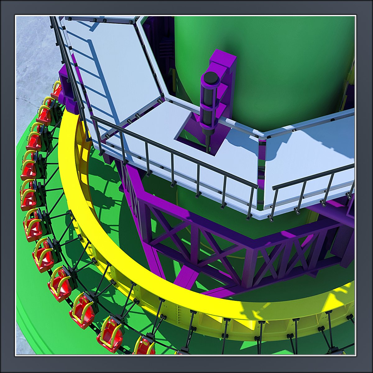 drop tower 3d dxf