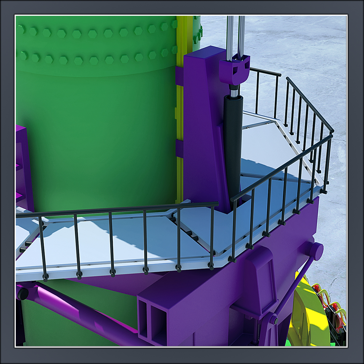 drop tower 3d dxf