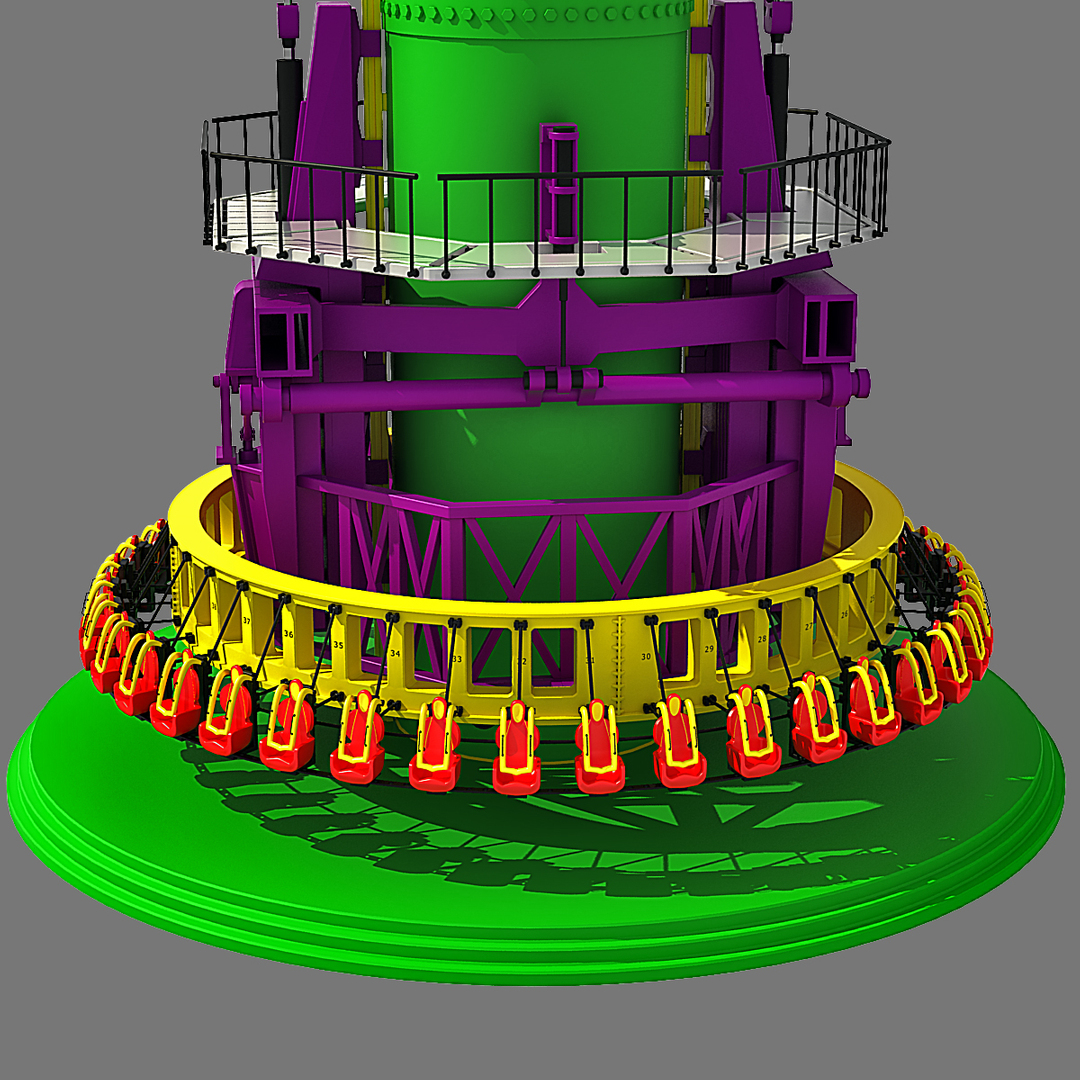 drop tower 3d dxf