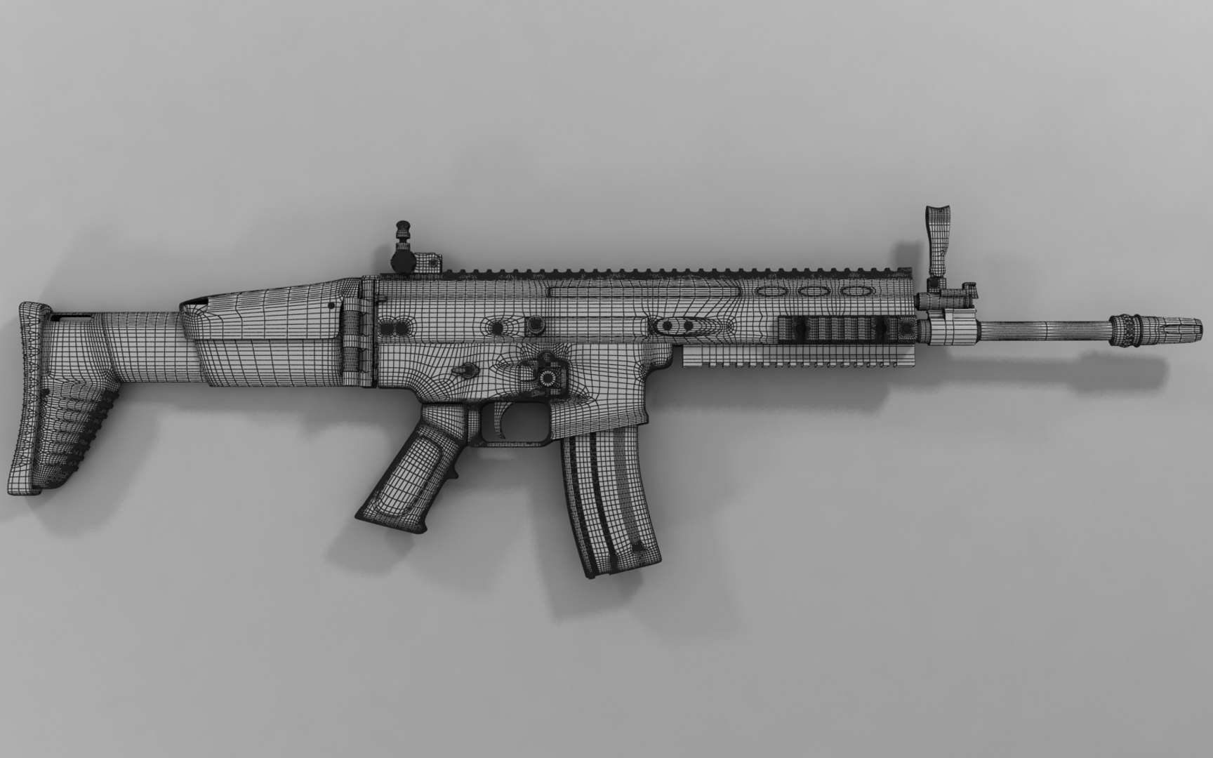 Scar-l Assault Rifle Eglm 3d Model