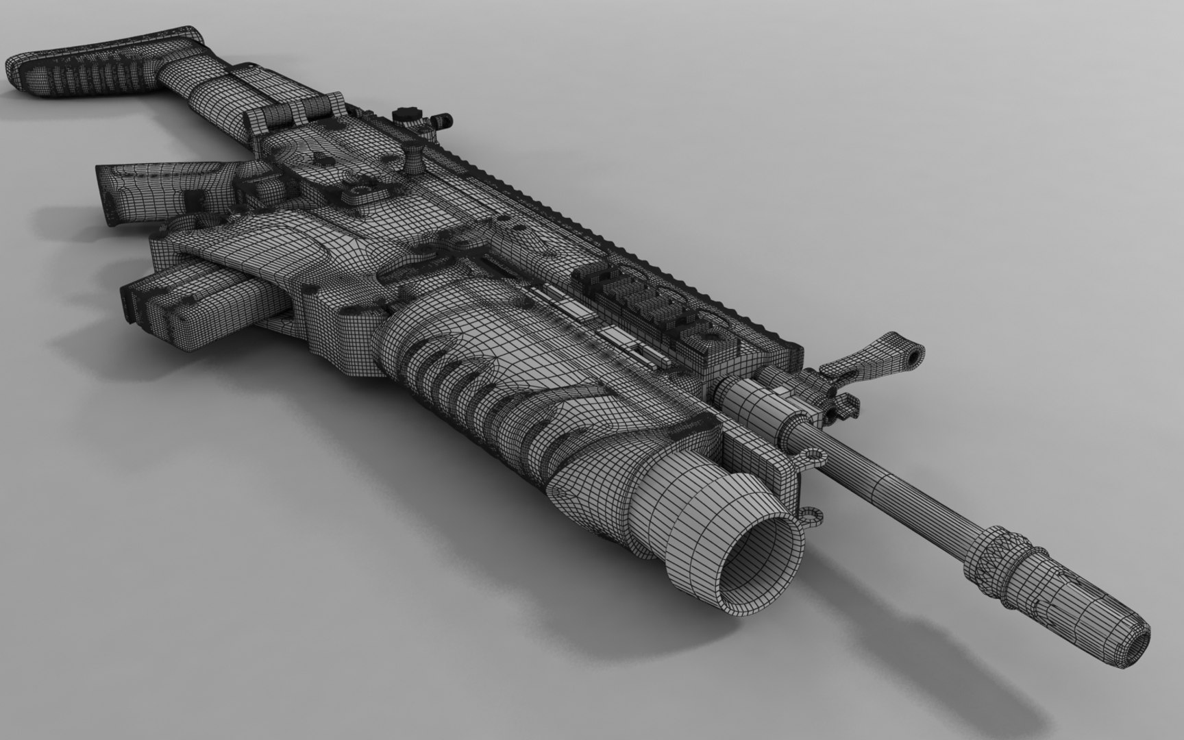 Scar-l Assault Rifle Eglm 3d Model
