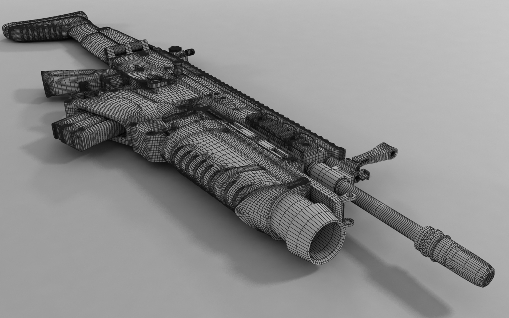 scar-l assault rifle eglm 3d model