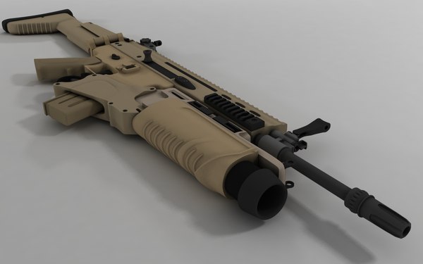 scar-l assault rifle eglm 3d model