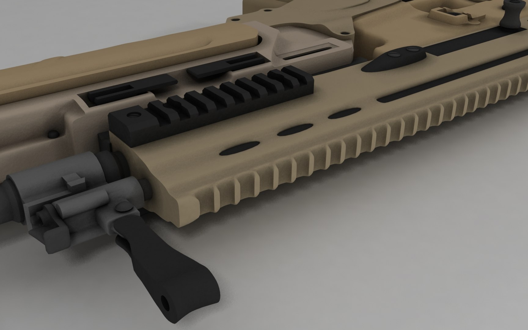 Scar-l Assault Rifle Eglm 3d Model