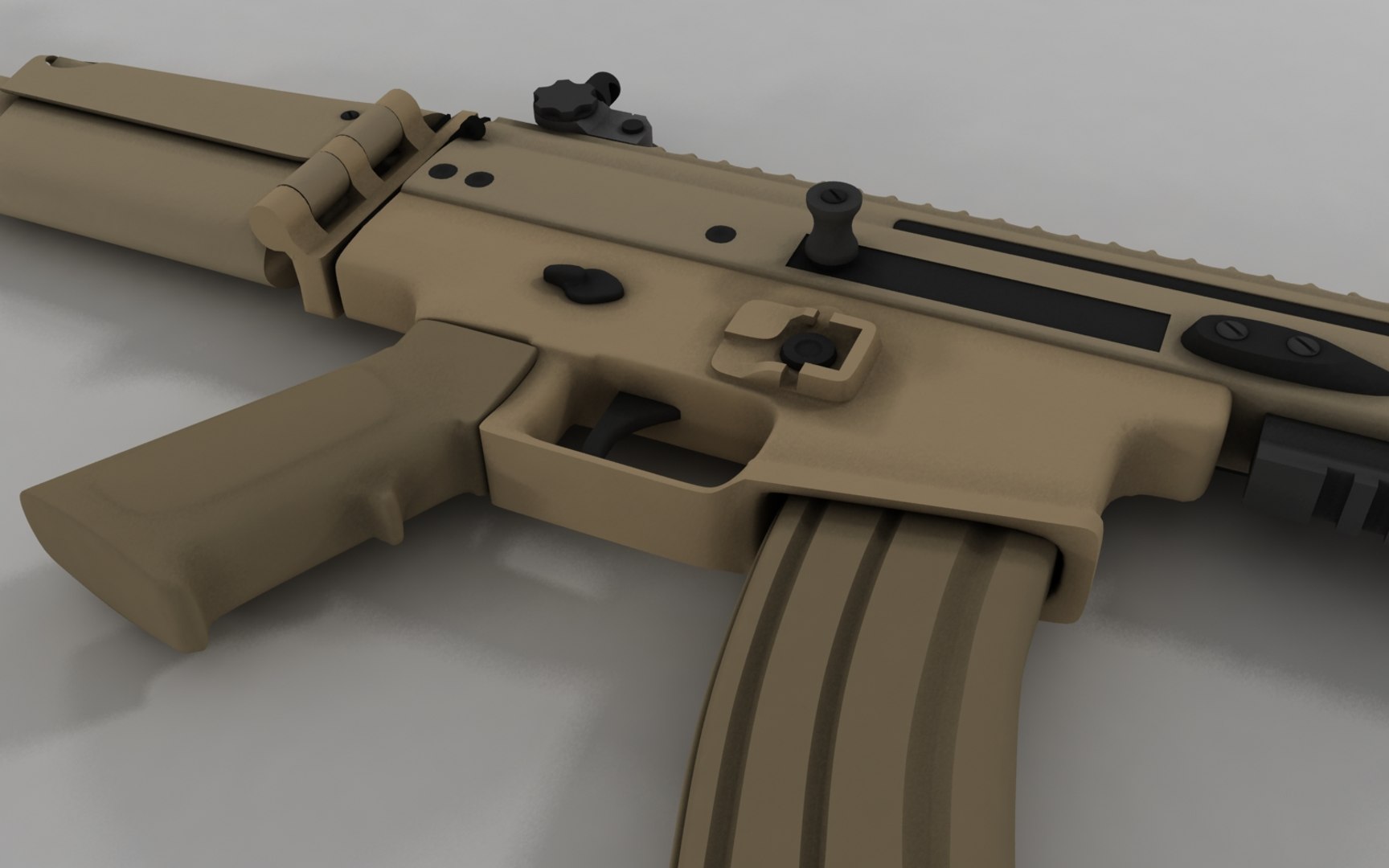Scar-l Assault Rifle Eglm 3d Model