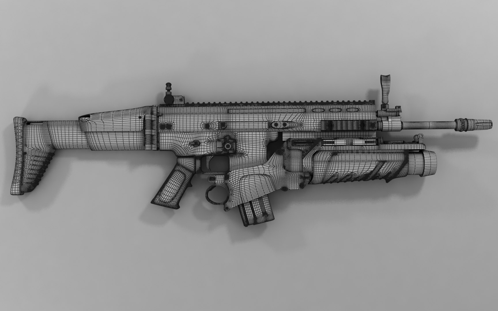 Scar-l Assault Rifle Eglm 3d Model