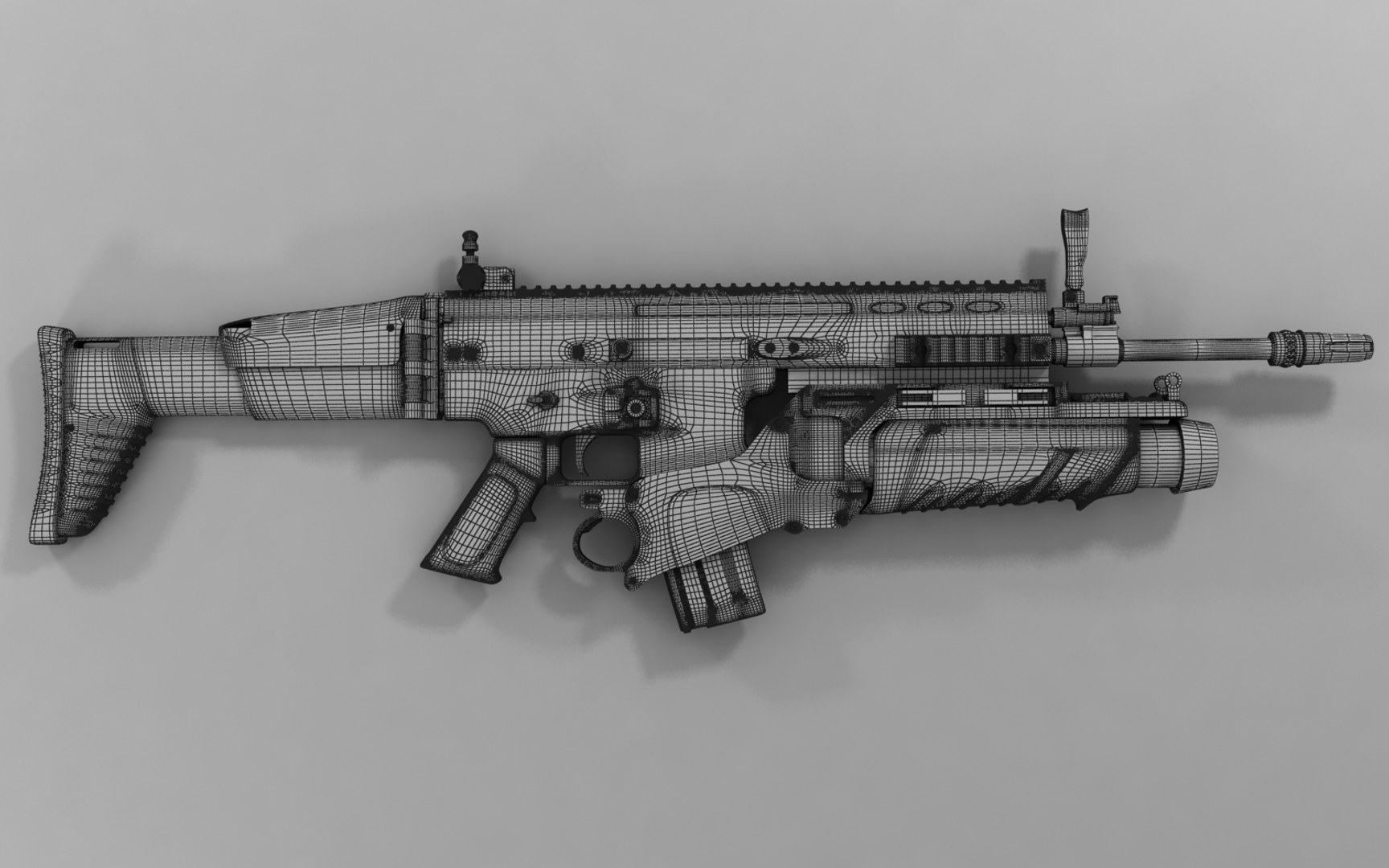 scar-l assault rifle eglm 3d model