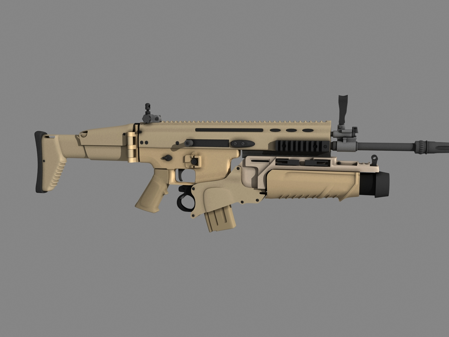 scar-l assault rifle eglm 3d model