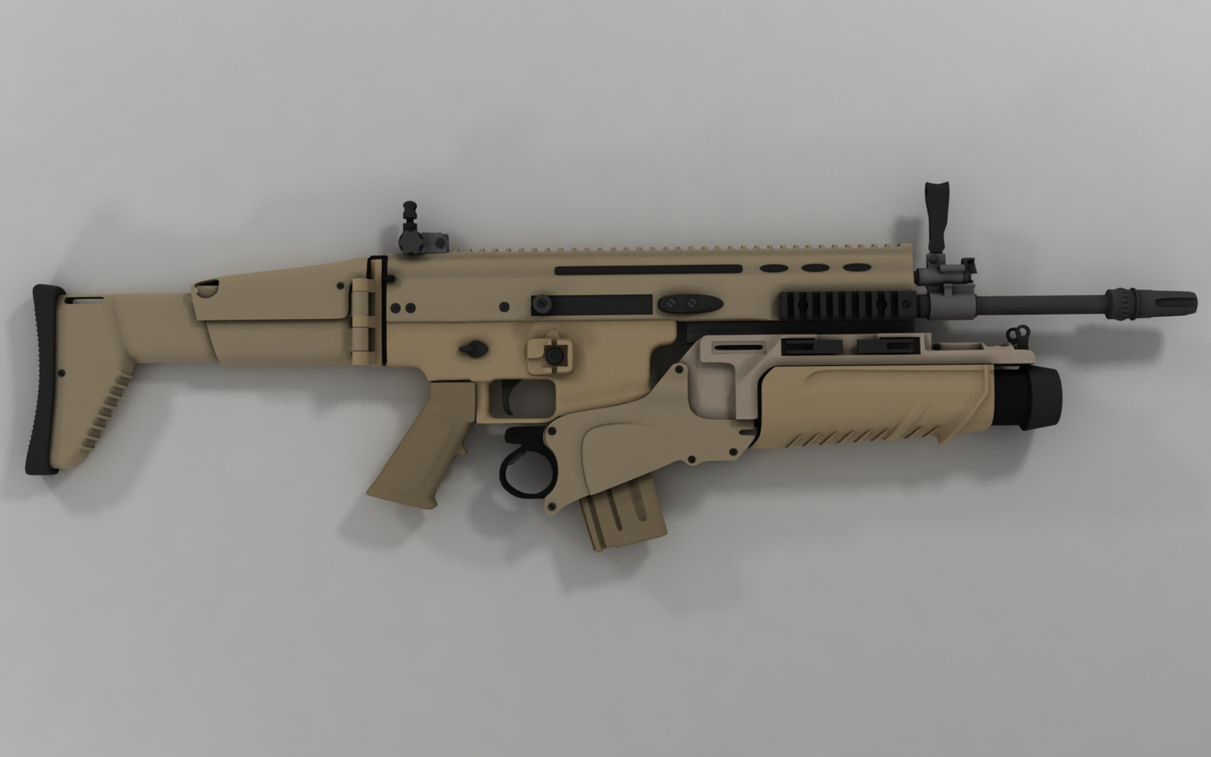 scar-l assault rifle eglm 3d model