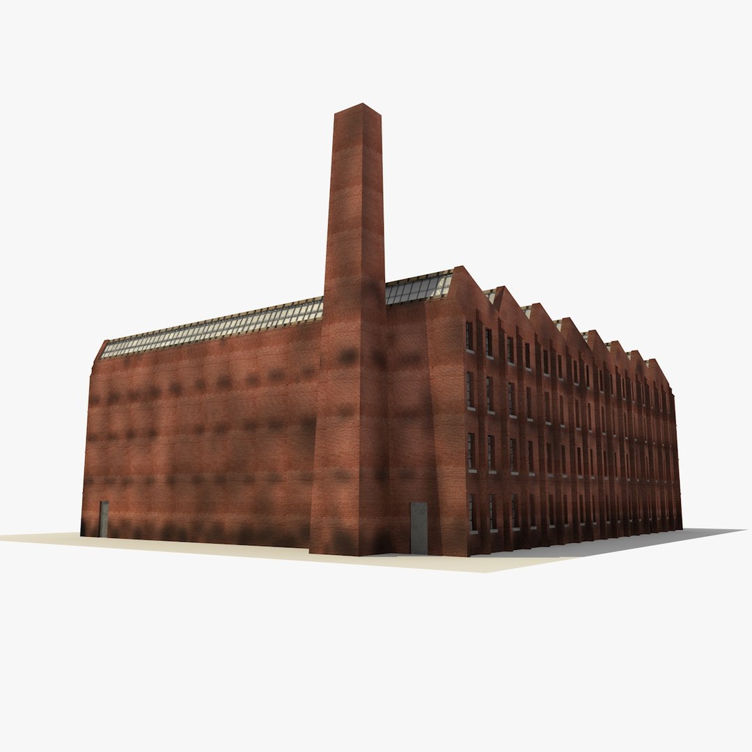 3d Model Old Derelict Factory Building
