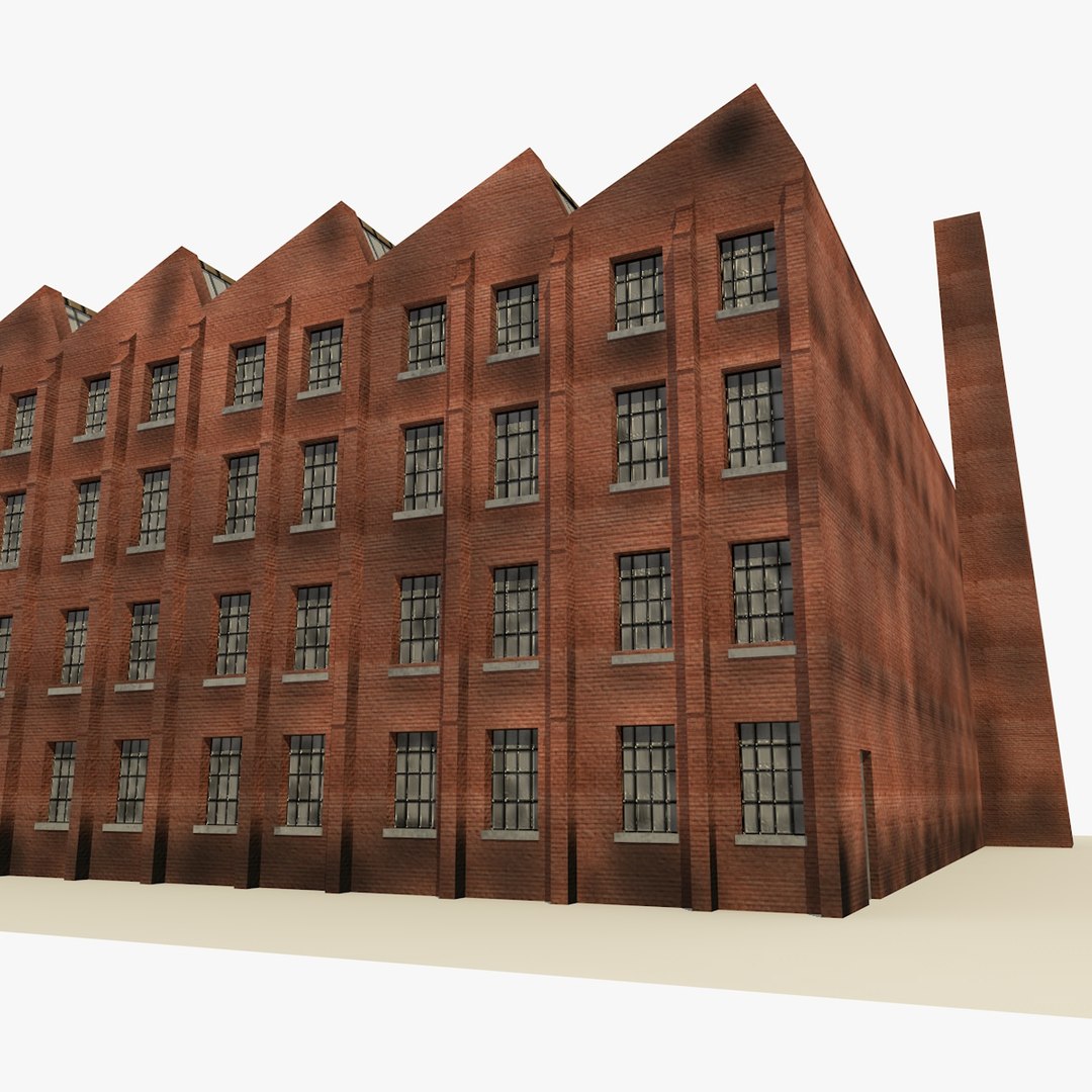 3d Model Old Derelict Factory Building