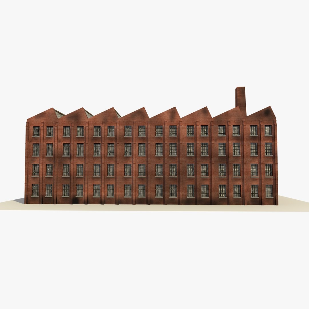 3d Model Old Derelict Factory Building