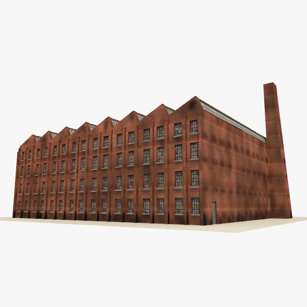 3d Model Old Derelict Factory Building