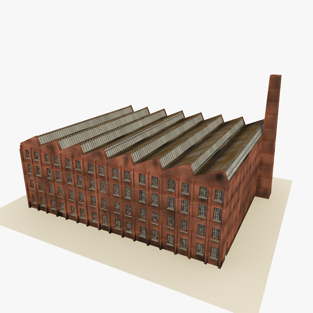 3d Model Old Derelict Factory Building