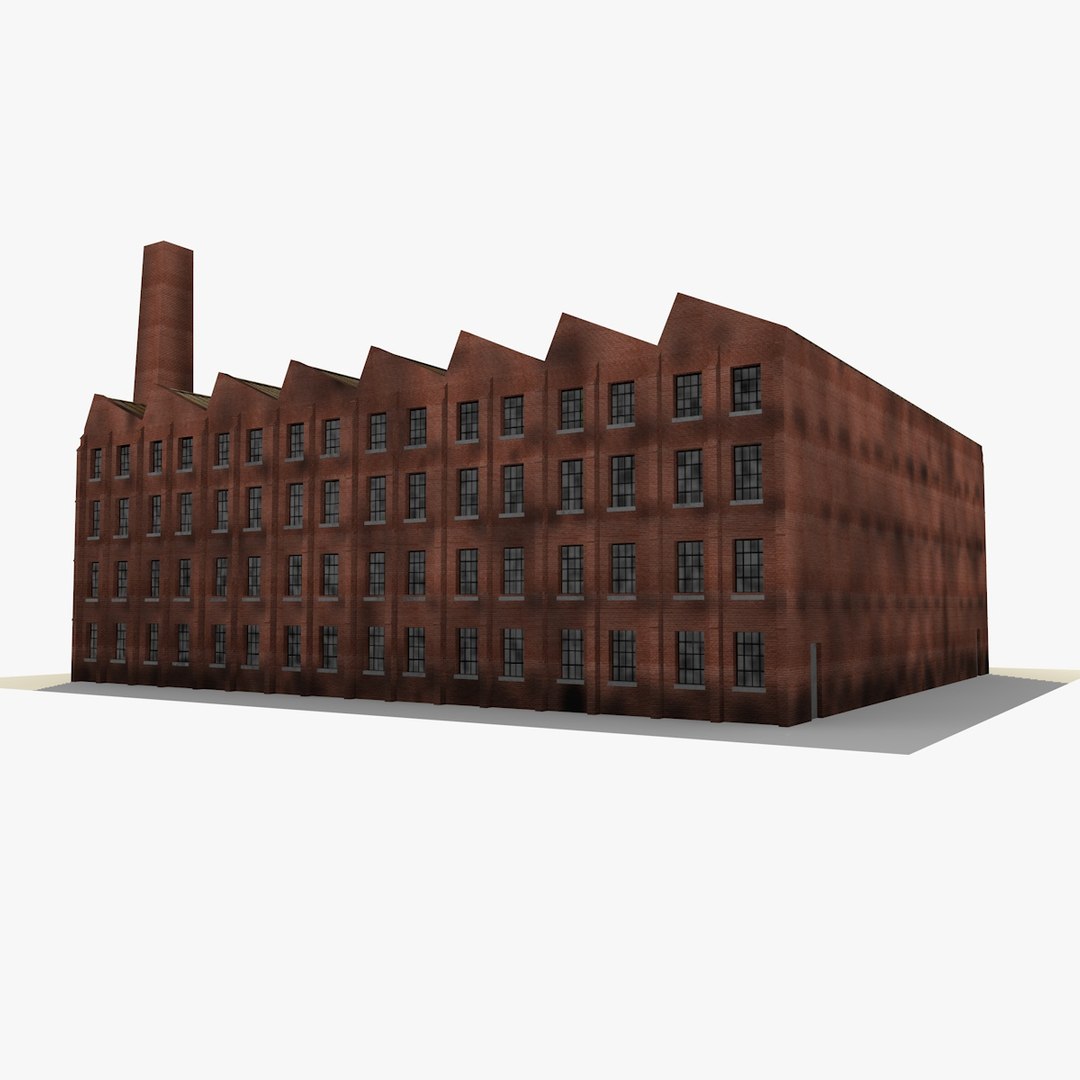 3d Model Old Derelict Factory Building