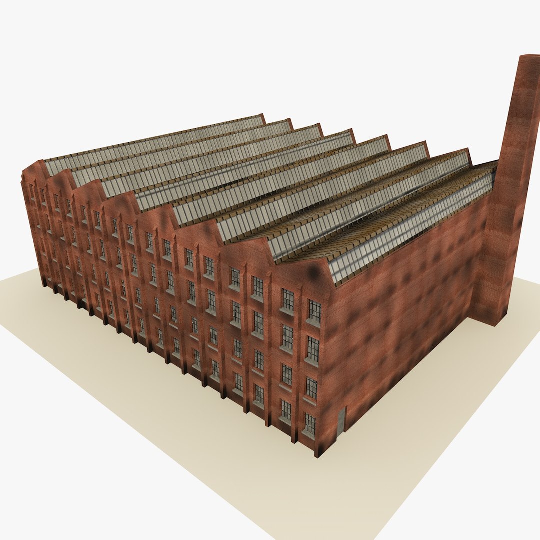 3d Model Old Derelict Factory Building