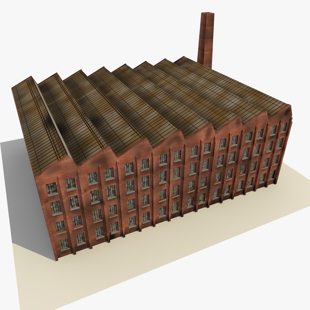 3d Model Old Derelict Factory Building