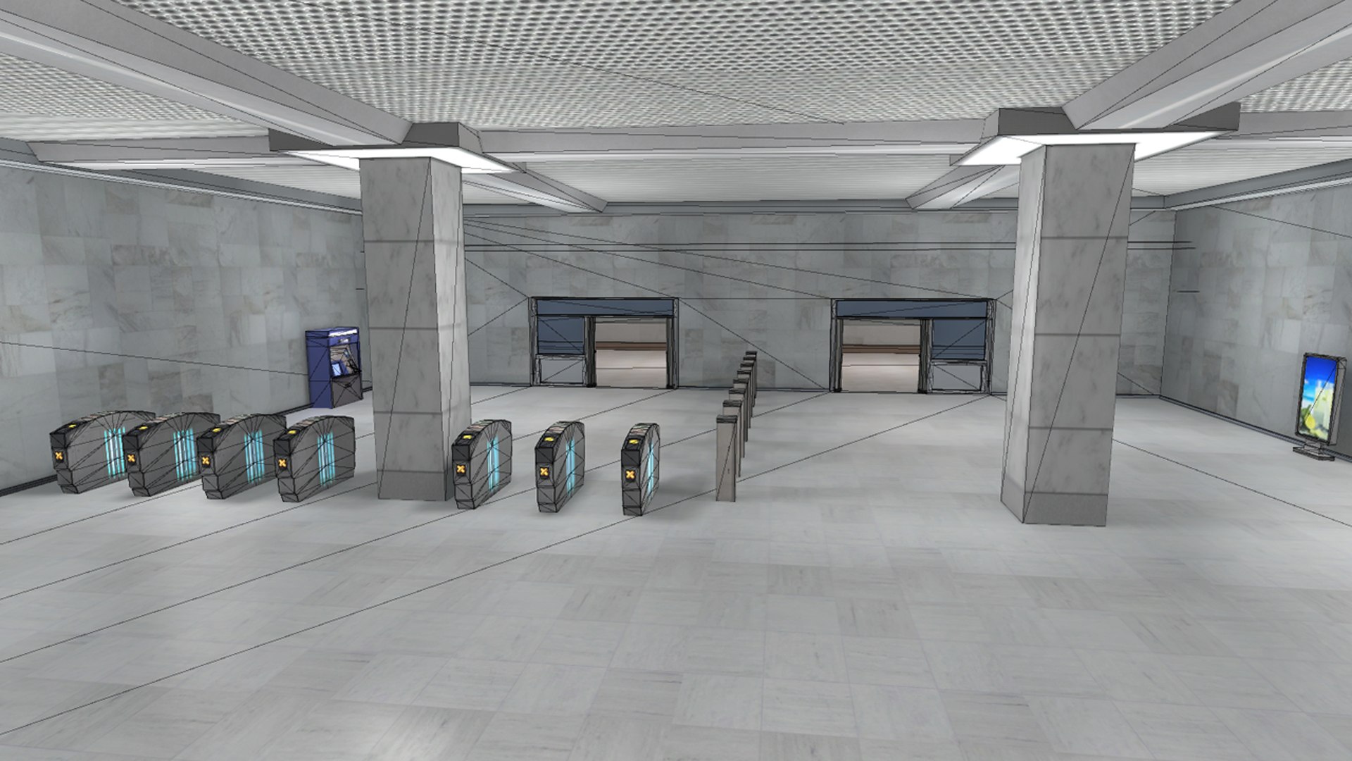 3D Subway Stations 6 Scenes Model - TurboSquid 2394907