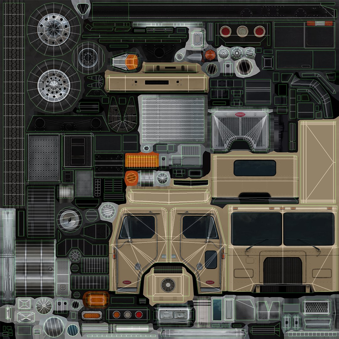 Peterbilt 320 1998 semi truck model - TurboSquid 2178628
