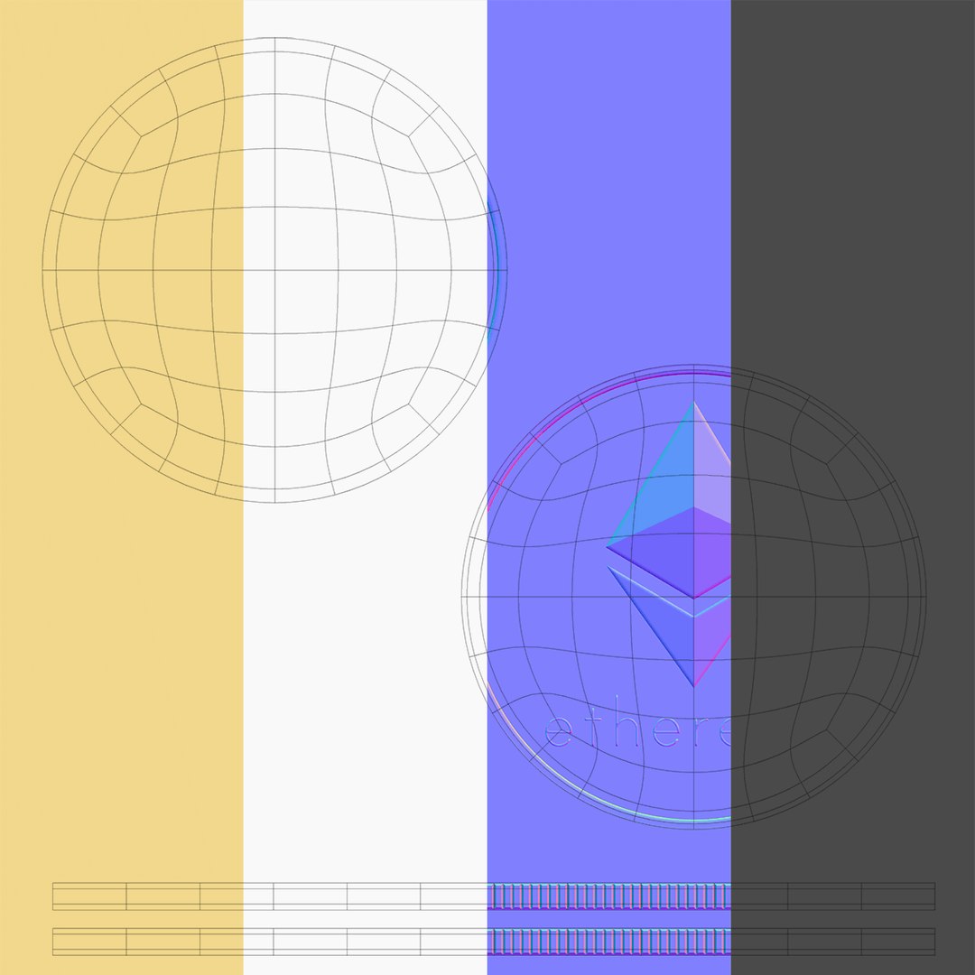 Ethereum Coin Pile 2 3D model - TurboSquid 1731986