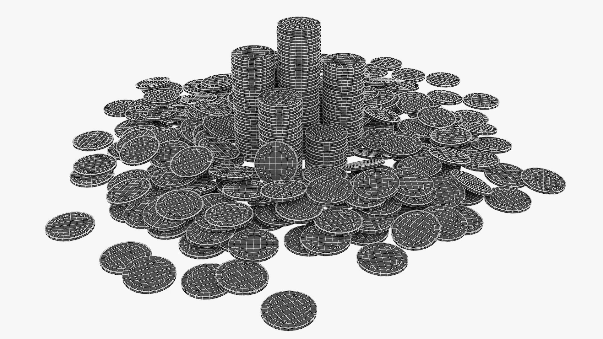 Ethereum Coin Pile 2 3D Model - TurboSquid 1731986