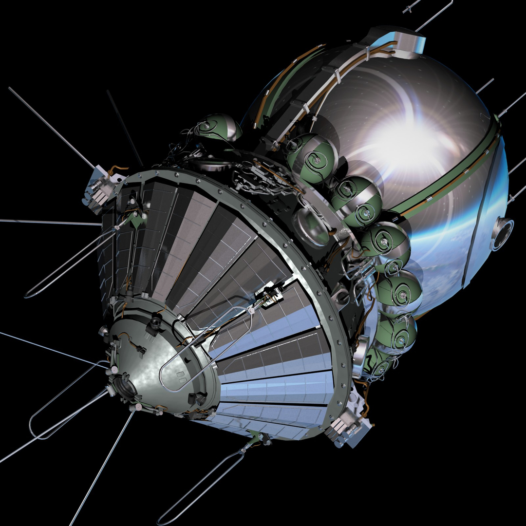 russian spaceship vostok-1 3d model
