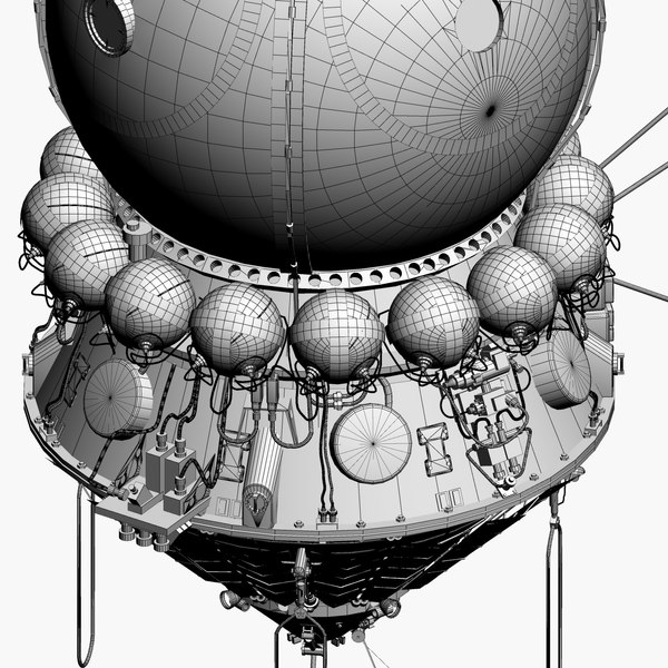 russian spaceship vostok-1 3d model