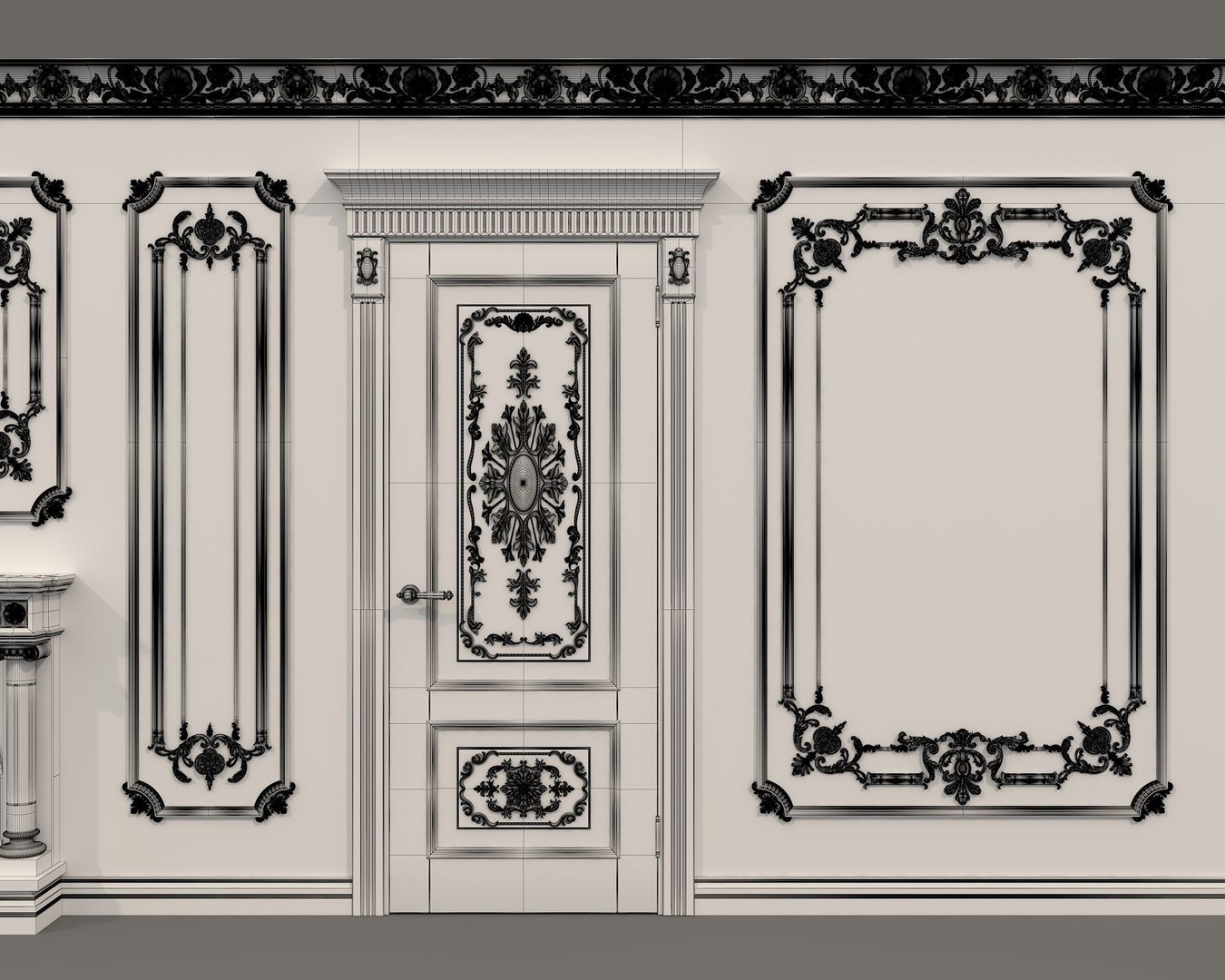 Wall Molding In Classic French Style 35 3D Model - TurboSquid 2271494