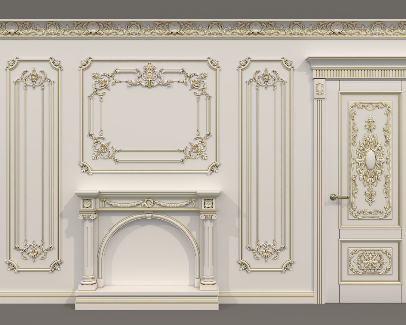 Wall Molding In Classic French Style 35 3D Model - TurboSquid 2271494