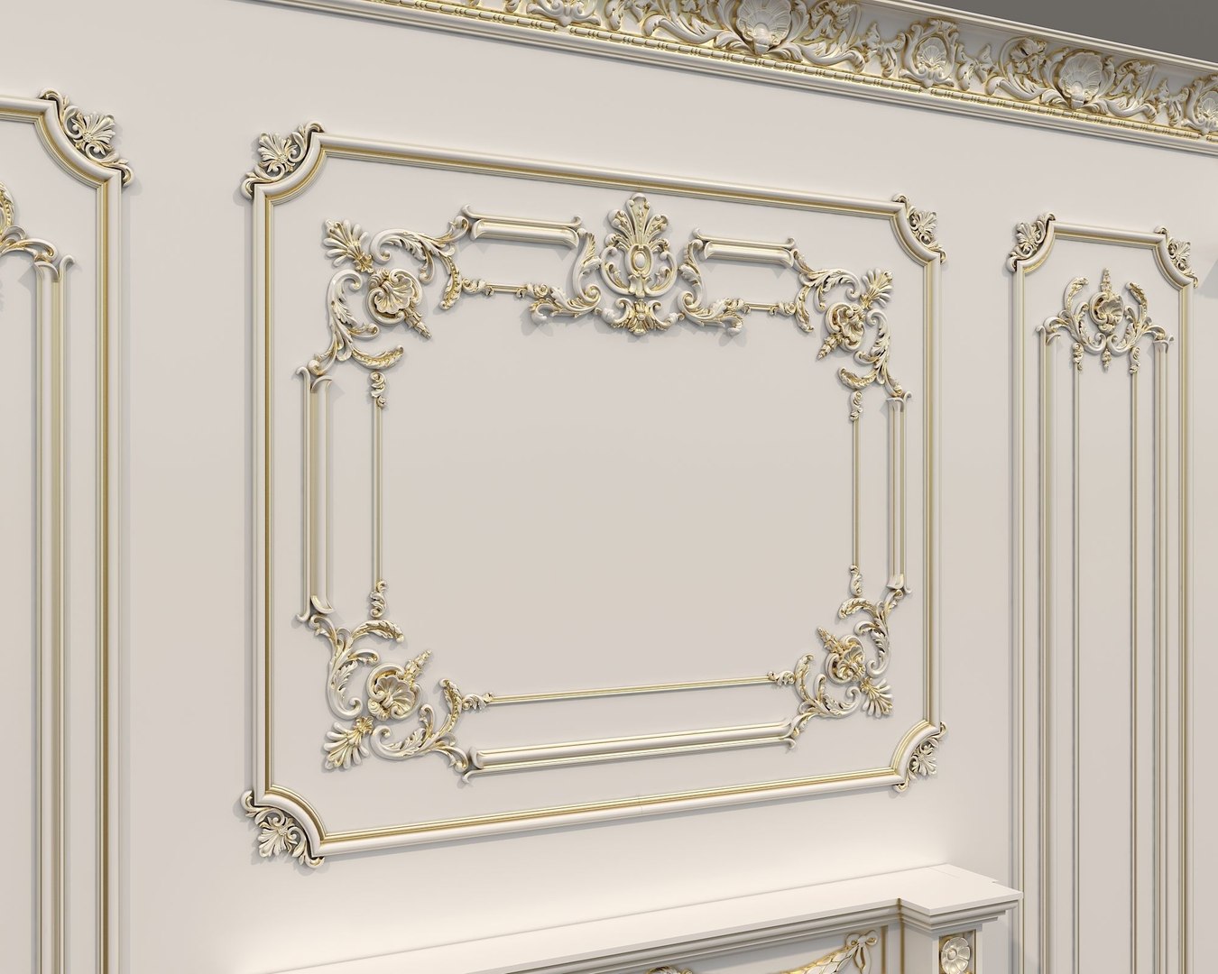 Wall Molding In Classic French Style 35 3D Model - TurboSquid 2271494