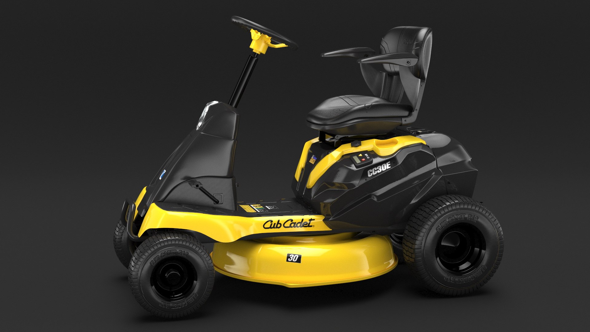 Electric Riding Lawn Mower Cub Cadet CC30E 3D Model - TurboSquid 2133731