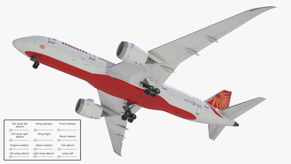 modelo 3d Avión Boeing 787-8 Dreamliner de Air India preparado para ...
